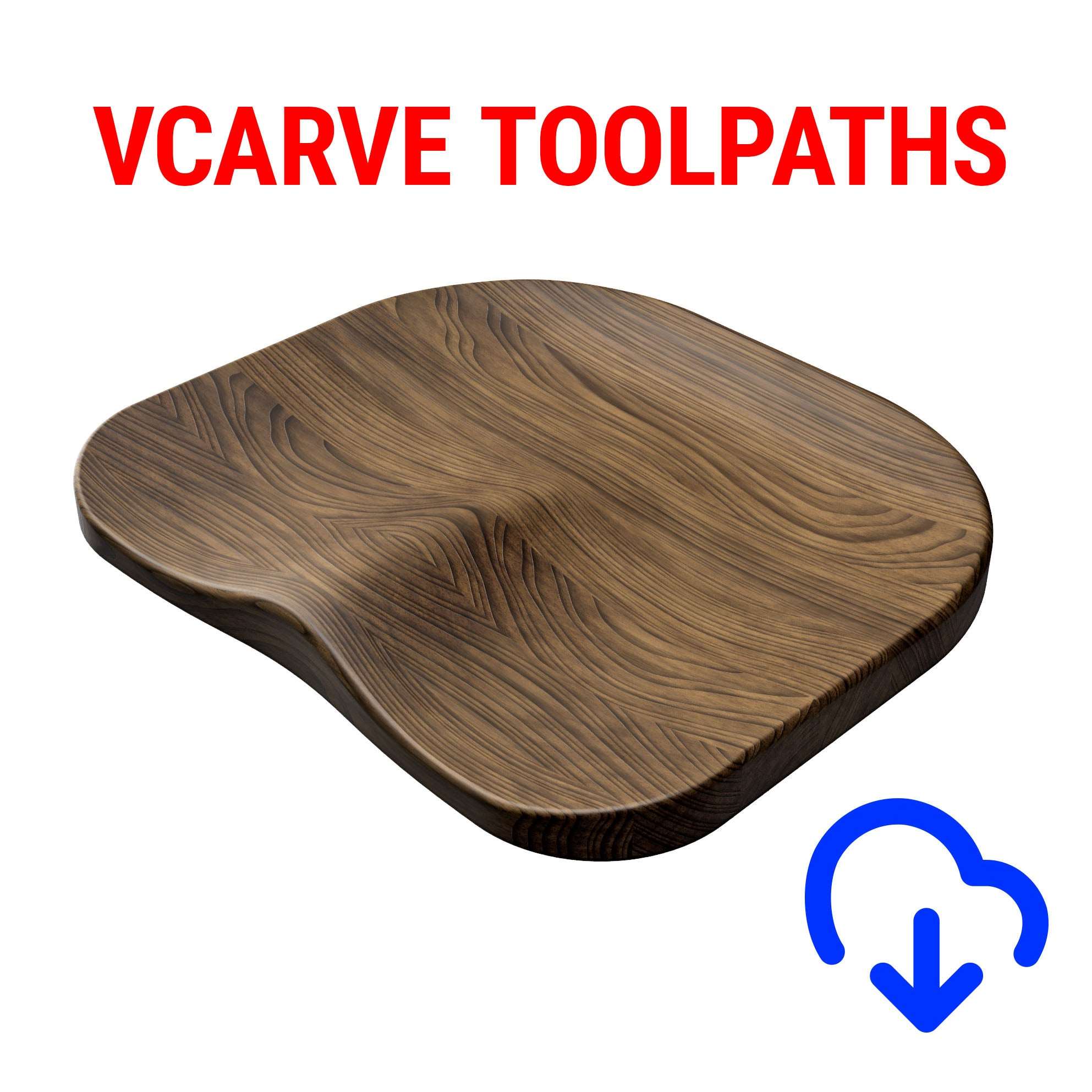 Stool Seat 3D Digital Model VCarve Vectric Toolpaths Ready for CNC ...